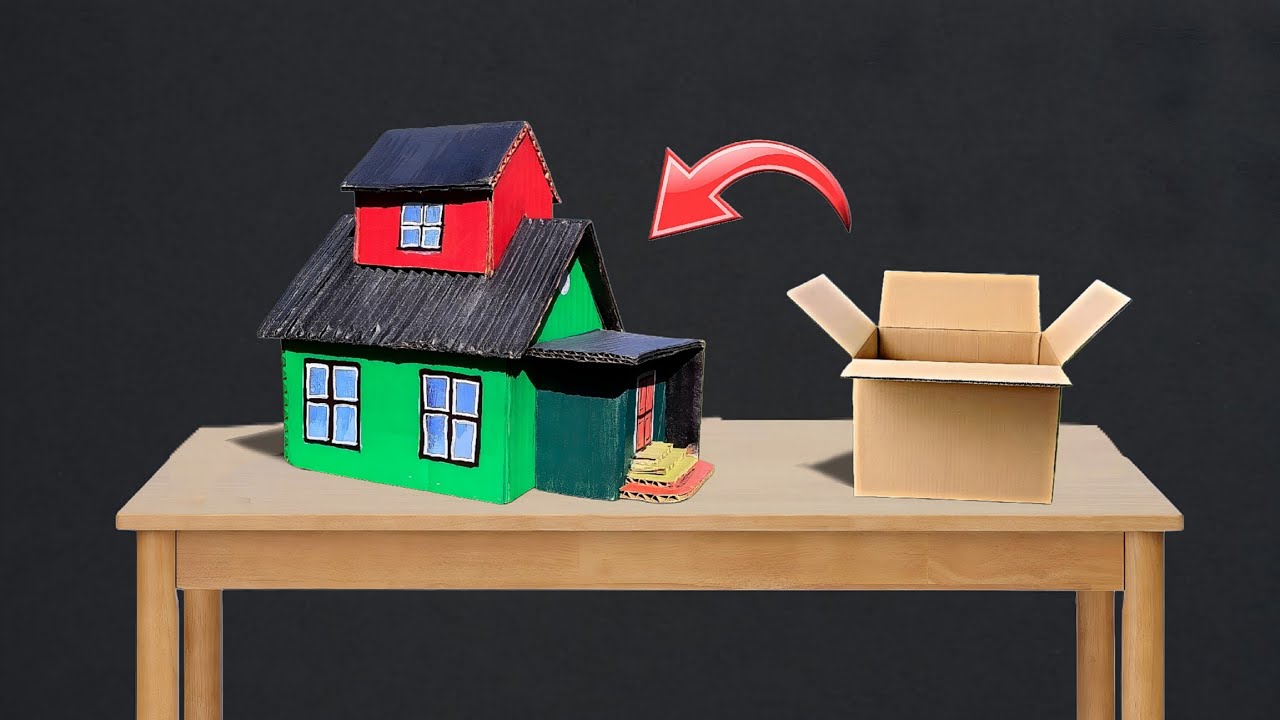 How to make tiny house ? with Cardboard - YouTube