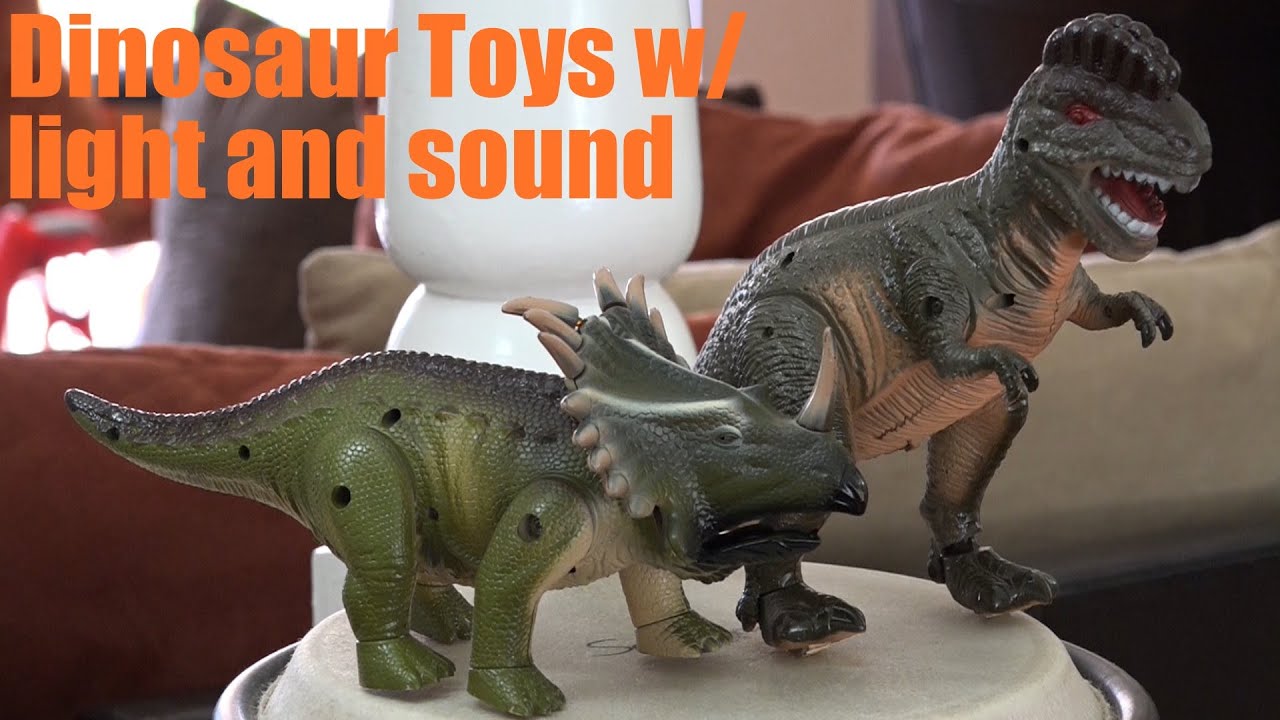Unboxing 2 Dinosaur Toys with Light and Sound with Maya Girl - Playtime ...