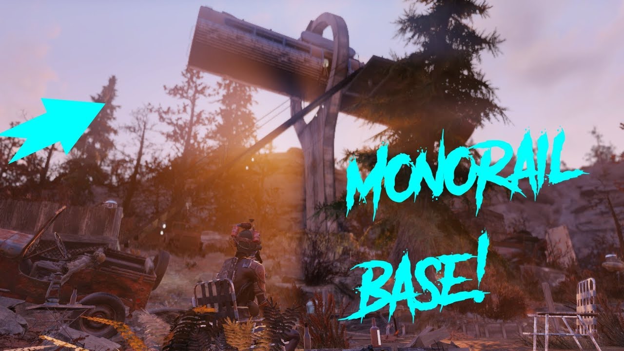 Fallout 76 Scenic Monorail CAMP! " Fallout 76 Monorail Base " - YouTube