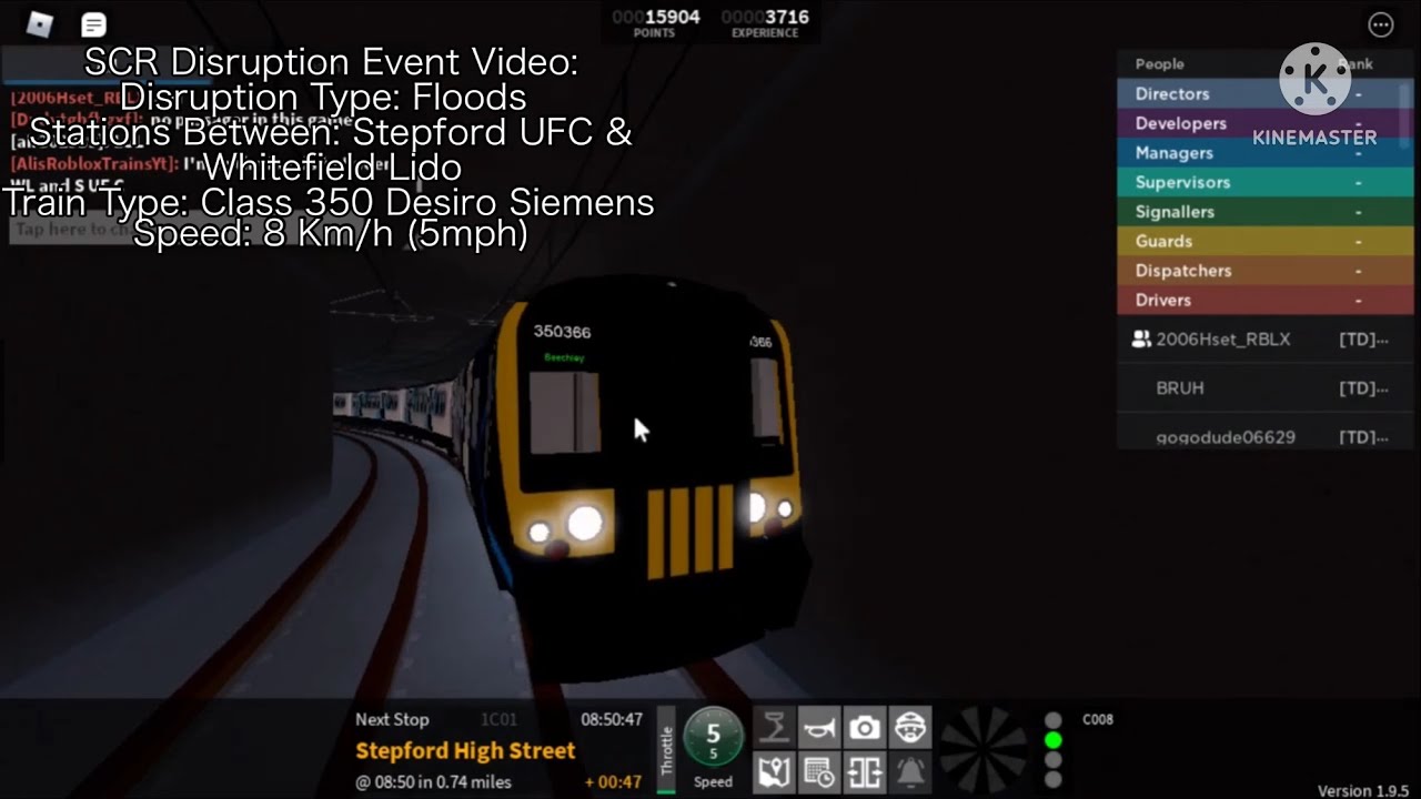 Driving the Class 350 from Stepford UFC to Whitefield Lido During the ...