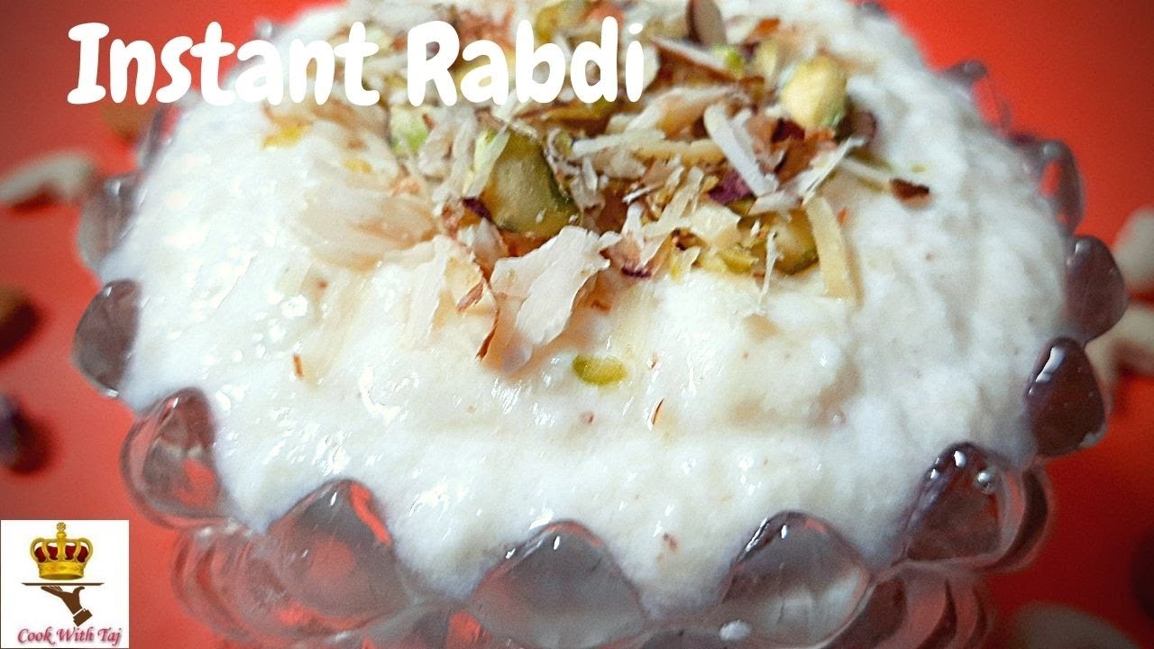 Instant Rabdi I Bread Rabdi | Rabdi | COOK WITH TAJ. - YouTube