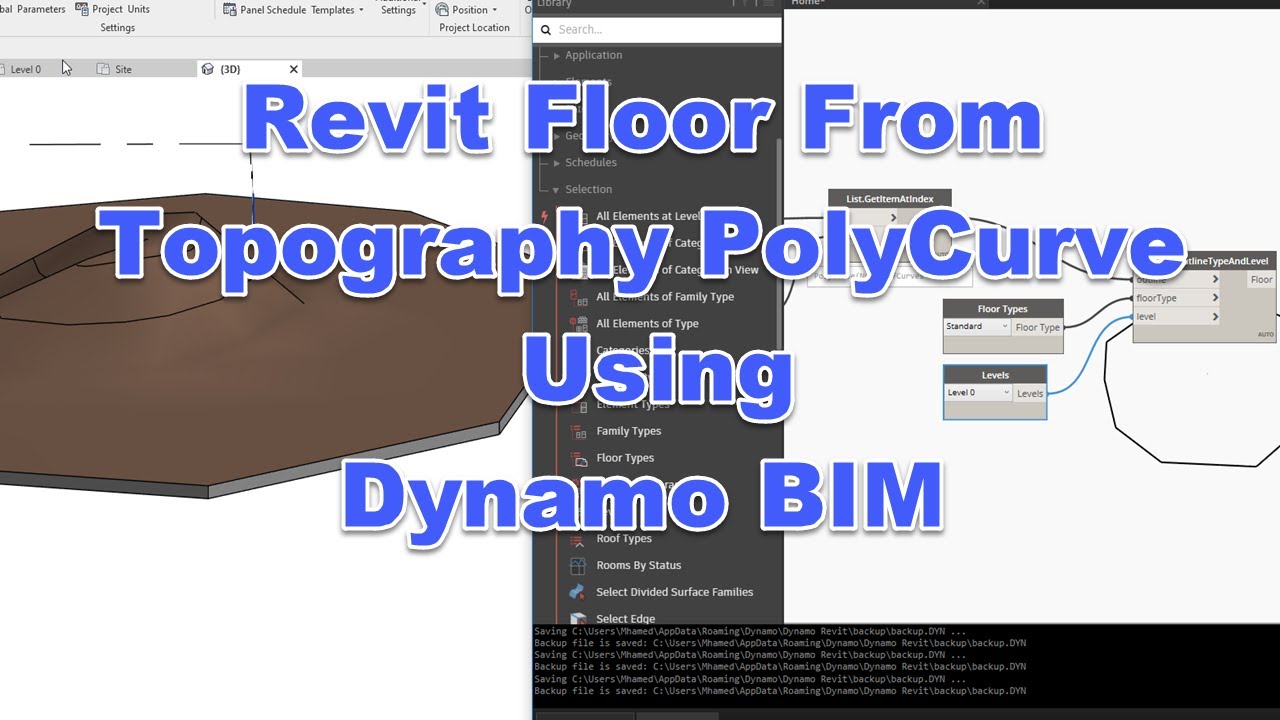 Revit Floor From Topography Using Dynamo BIM - YouTube