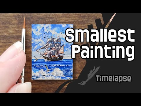 Smallest painting I Ever Painted | Timelapse | Acrylic Painting - YouTube