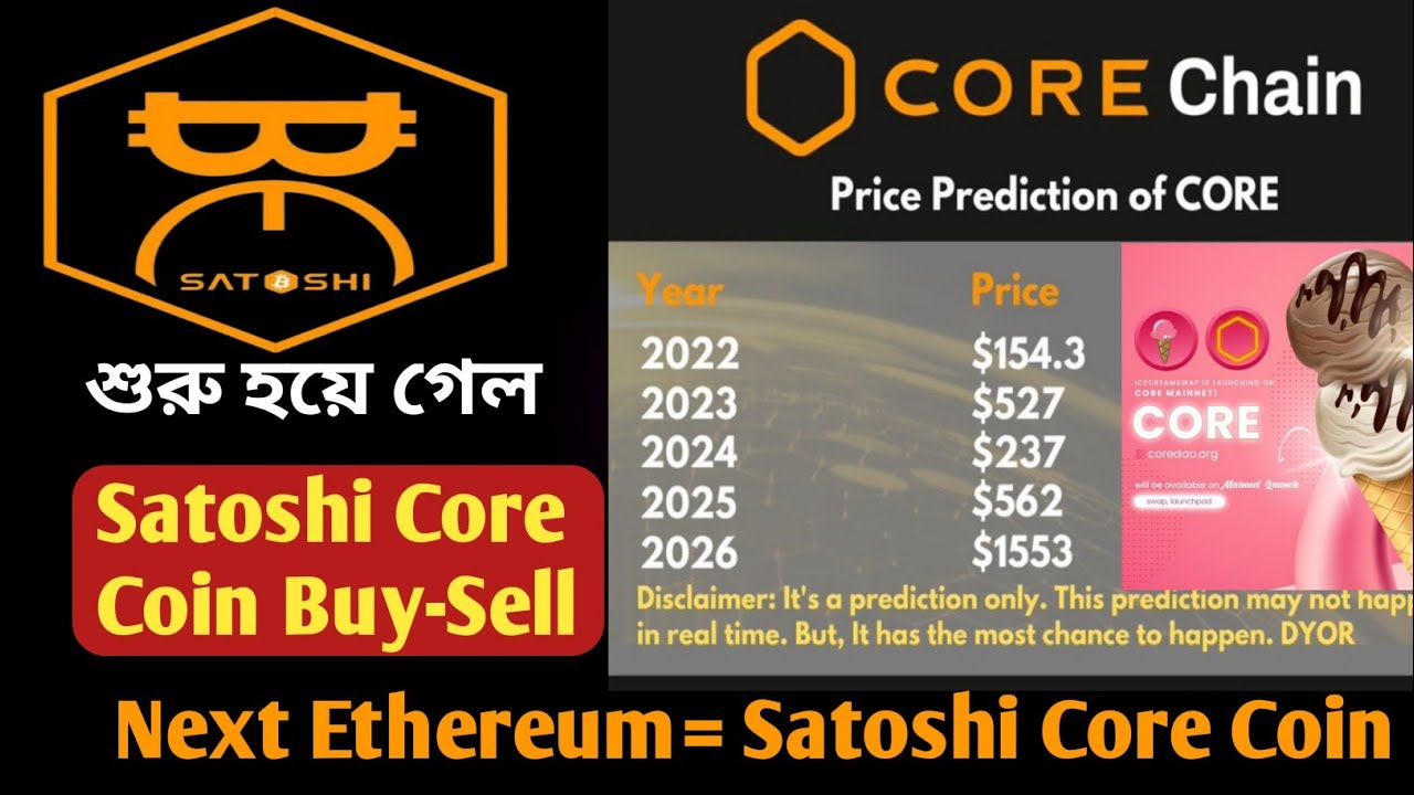 Satoshi Core Coin Buy Sell Next Ethereum Core Coin Btcs Youtube