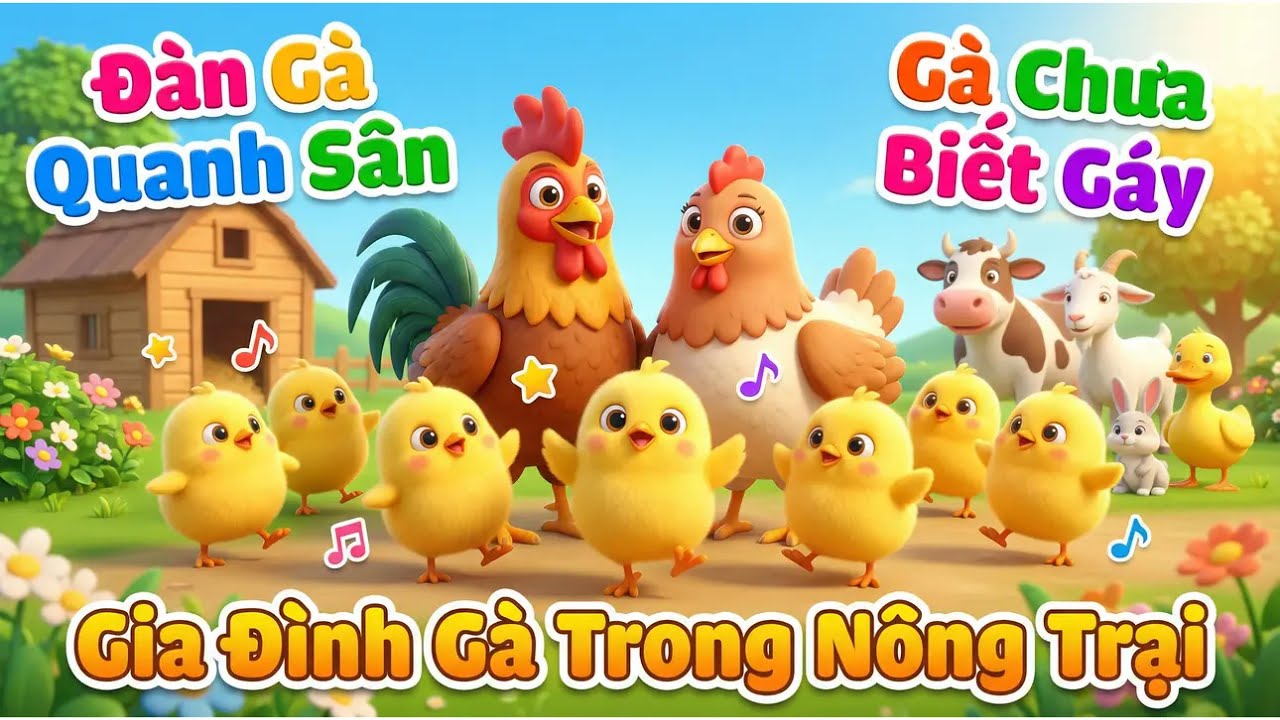 Đàn Gà Quanh Sân | Gà Chưa Biết Gáy | Gà Con Vui Nhộn | Gia Đình Gà ...
