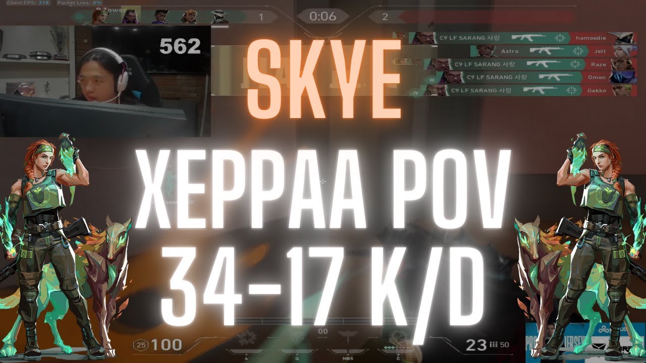 Cloud9 Xeppaa POV Skye on Split 34-17 K/D (VALORANT Pro POV) - YouTube