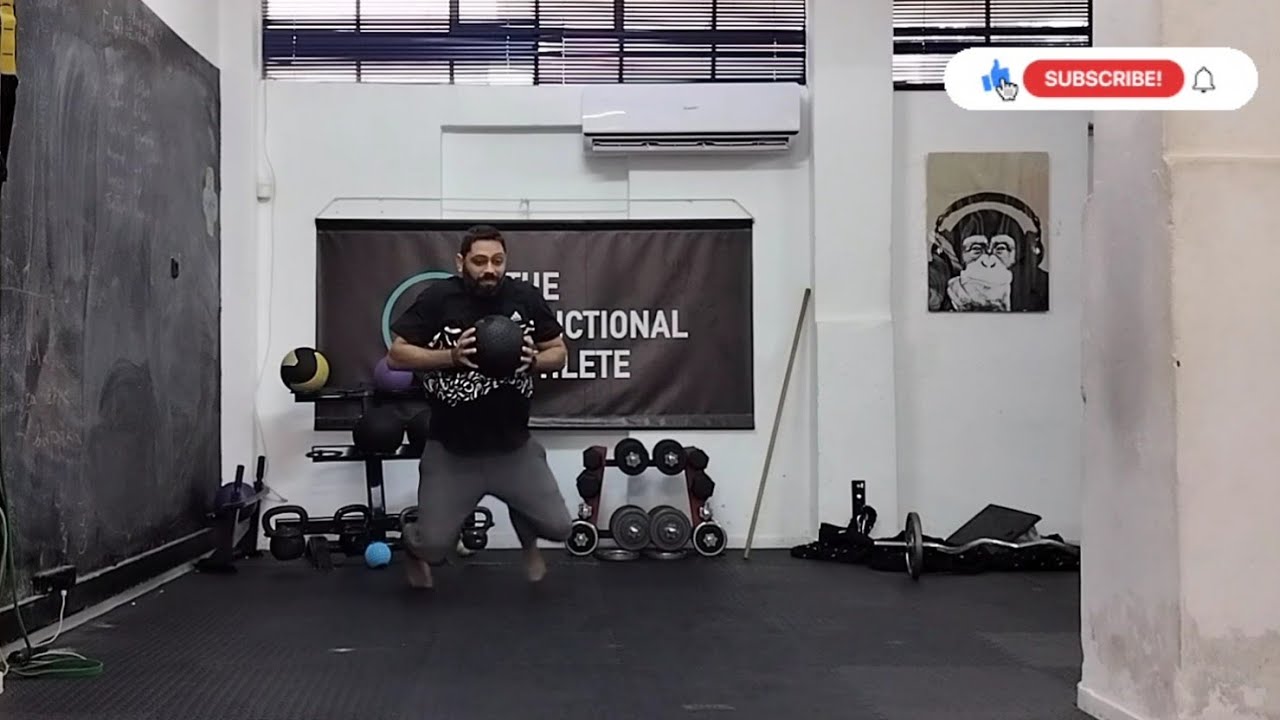 from knees jump squat and medicine ball throw forward - YouTube