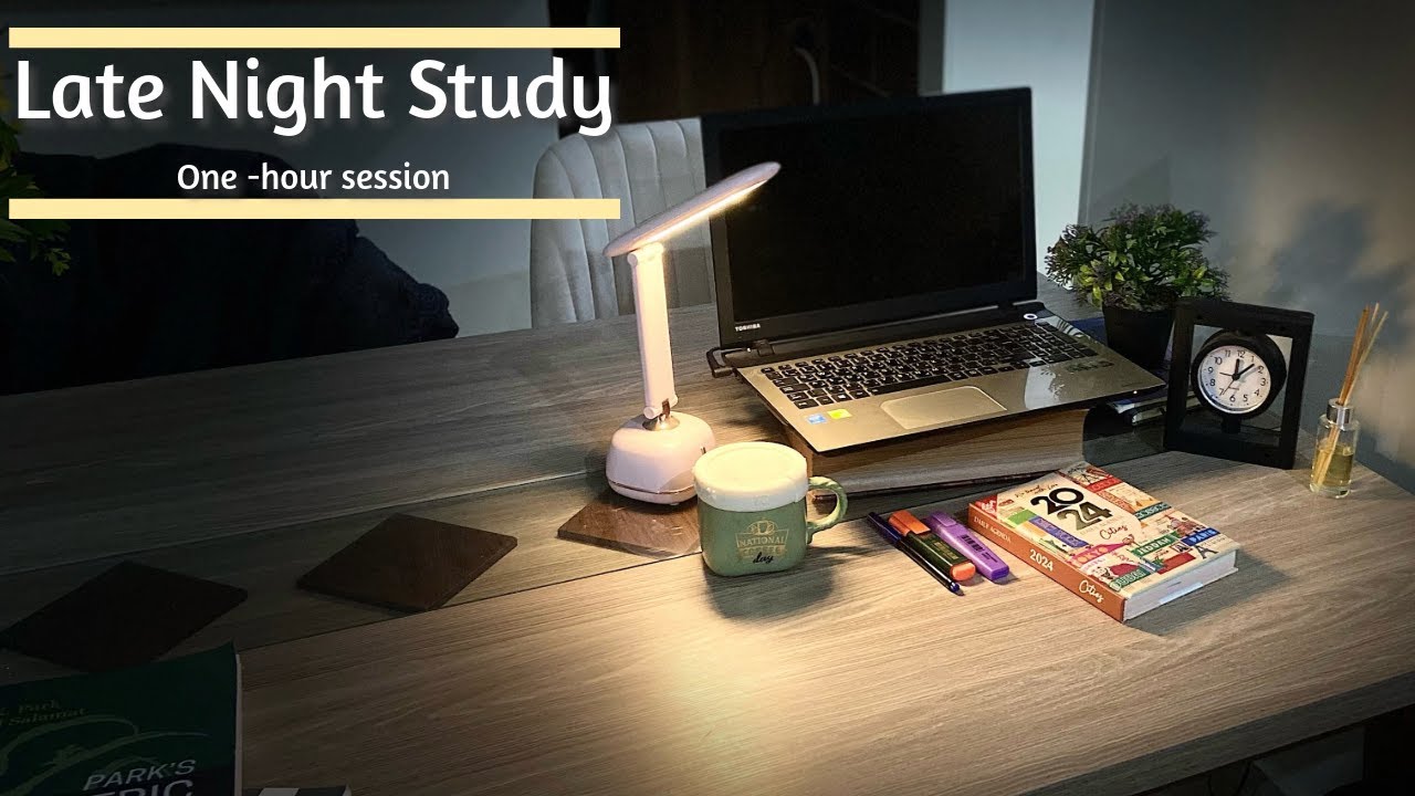 📚Late night study for one hour | Lecture note-taking| background anime ...