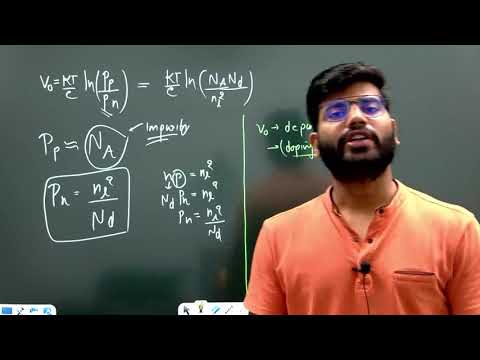 solid state physics-28 | pn junction band diagram | width of pn ...