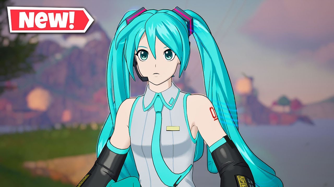 NEW HATSUNE MIKU Skin Gameplay In Fortnite! - YouTube