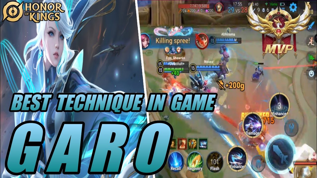 GARO Best Technique in Game Honor of Kings (HOK) best recommended hero ...