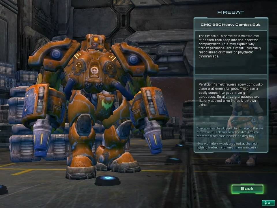 Starcraft 2 Firebat in Armory - YouTube