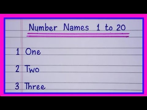 Number names 1 to 20 in english/English numbers 1-20 pronunciation/1 to ...