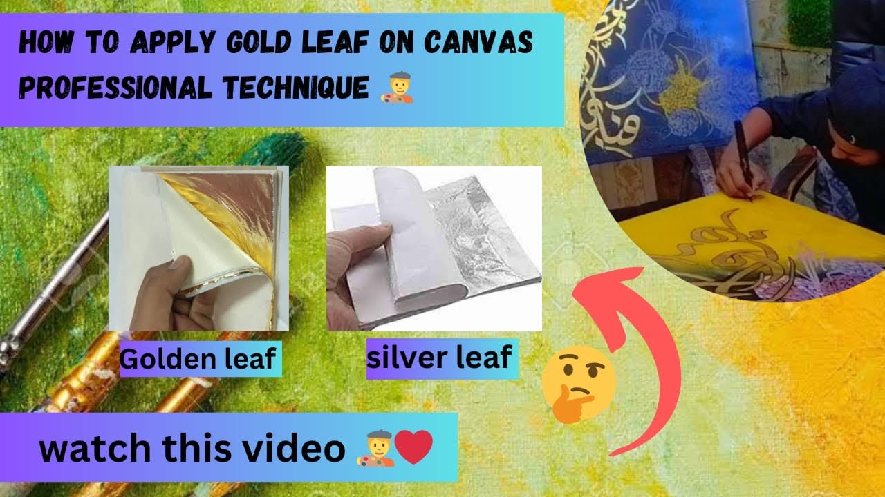 How to write Calligraphy with Golden leaf 👨‍🎨 ️ (Muhammad Umair ...