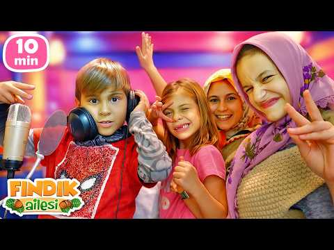 Fındık Ailesi: Babaanne ve Anneanne Selin ile oynuyor ve klip çekiyor | Çocuk Videosu