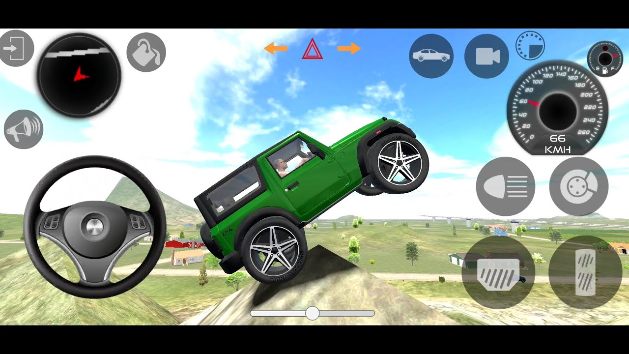 Thar 4X4 New editing Long Jump Red Thar Indian Cars Driving 3D2023 ...