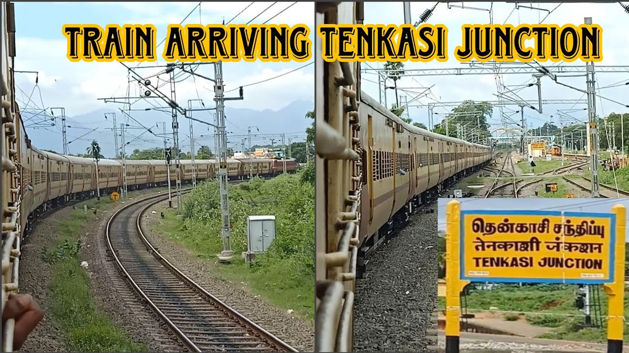 Train arriving Tenkasi railway station | Indian Railways - YouTube