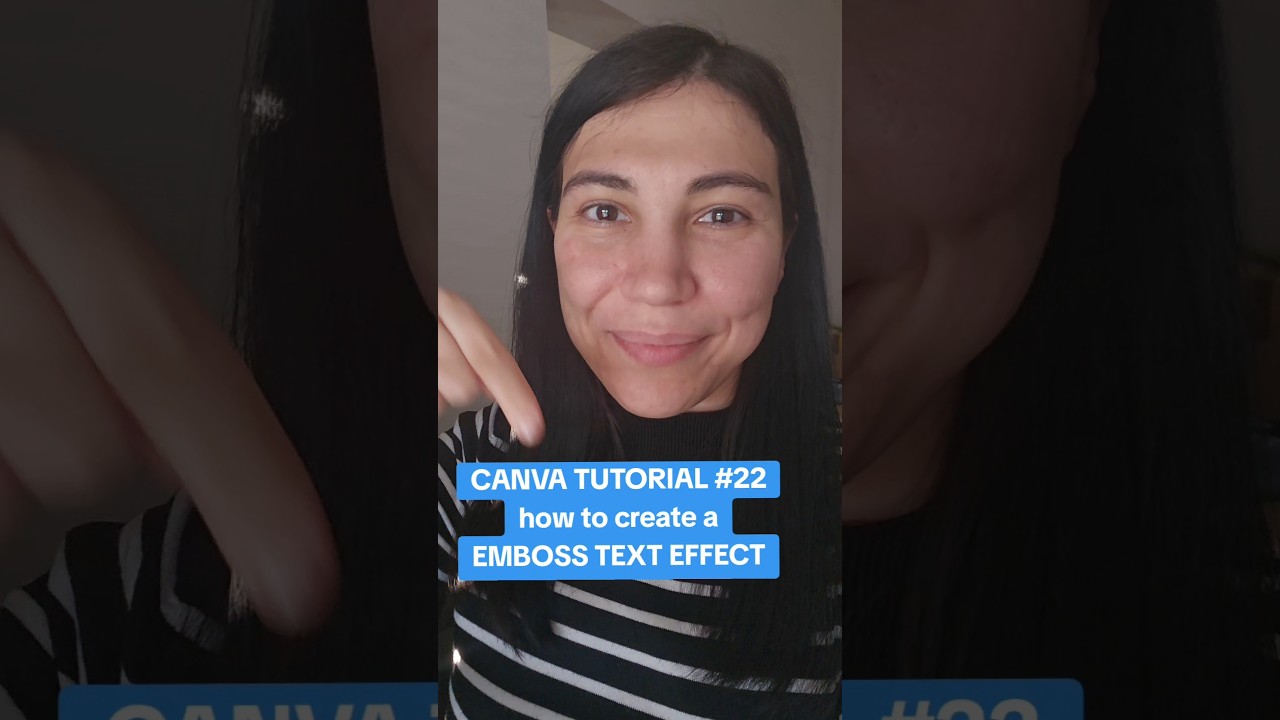 How to do a EMBOSS TEXT EFFECT in CANVA! #canvatutorial #canva # ...