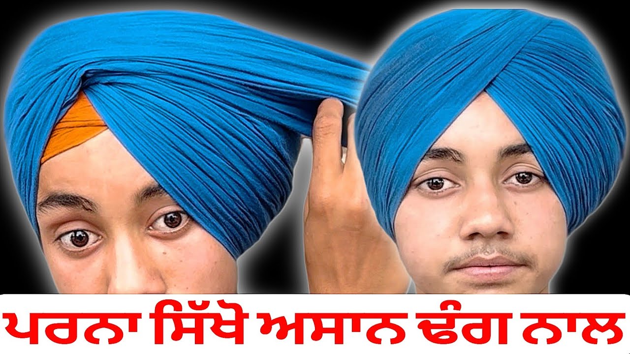 How to tie free hand parna tutorial | easy parna tutorial | common ...