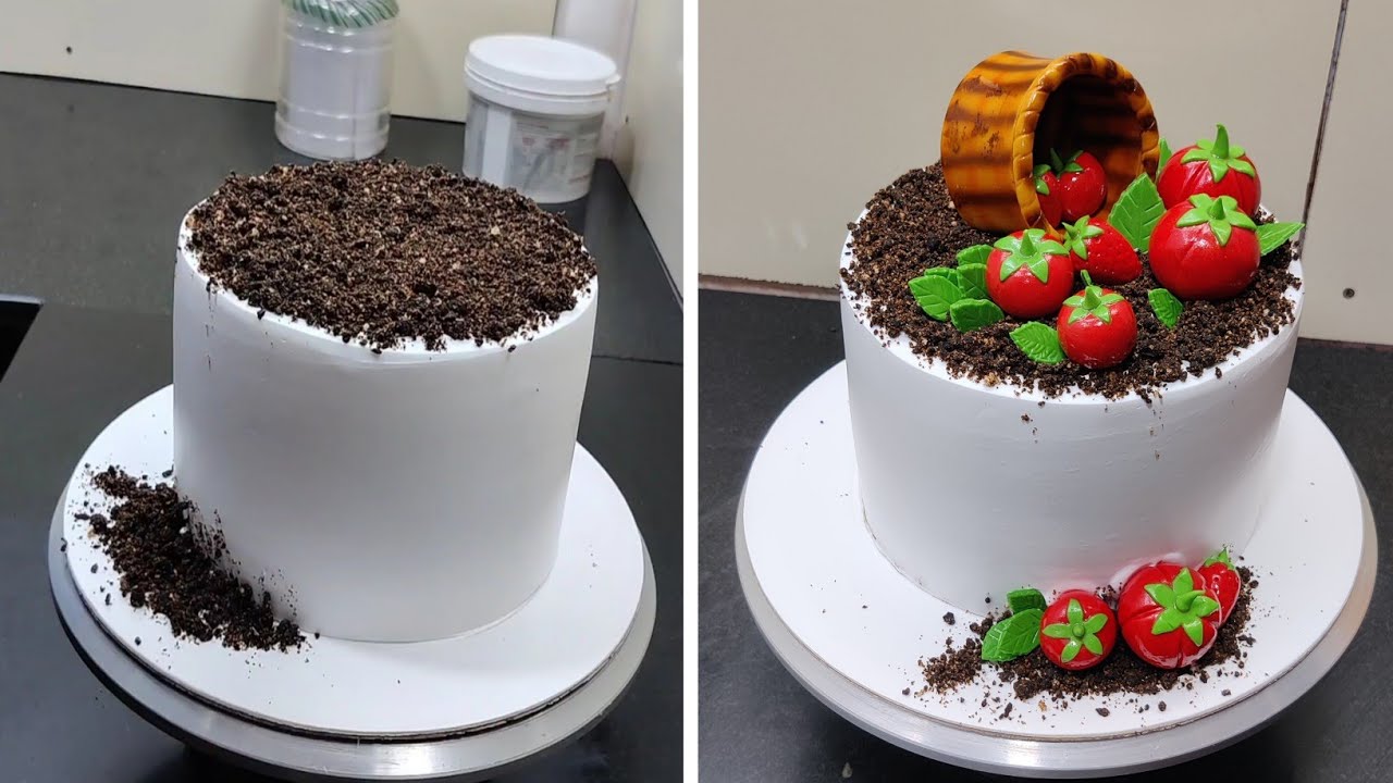 Vegetables Cake Design | Tomato Theme Cake | How To make Tomato Wala ...