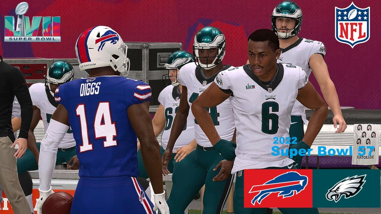 Philadelphia Eagles vs Buffalo Bills Simulation Super Bowl 57 Franchise ...