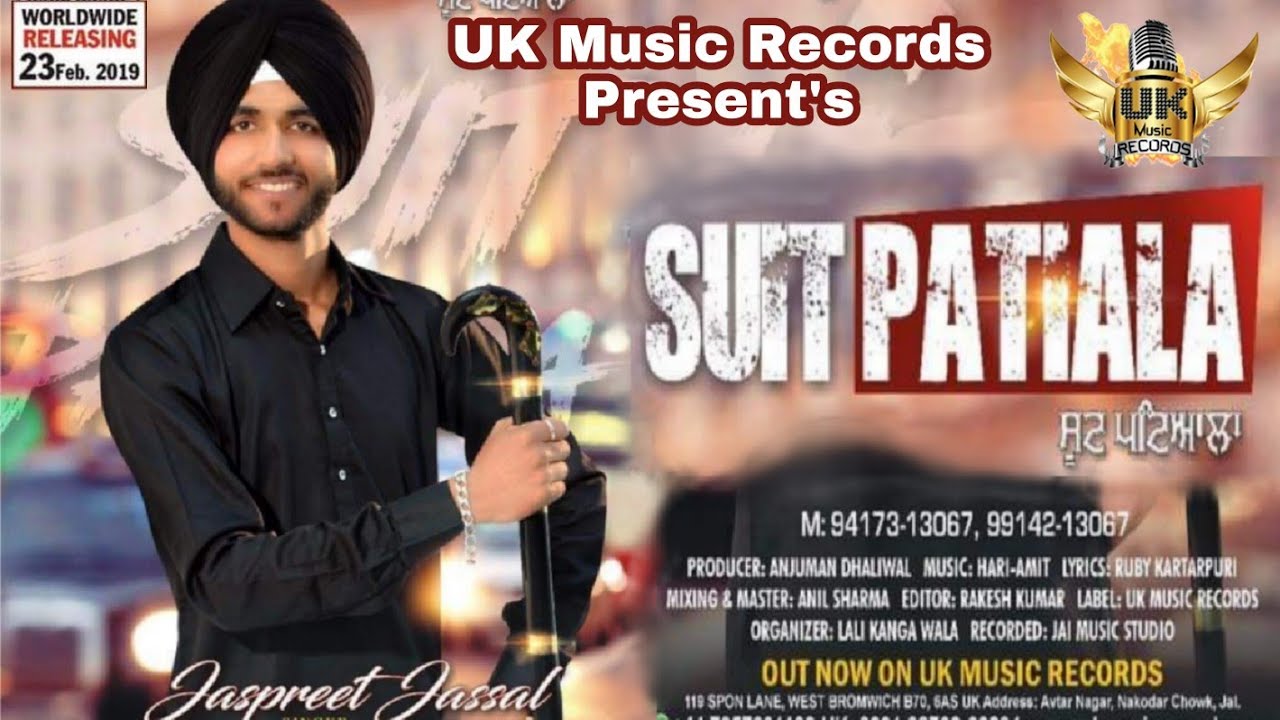 LYRICAL: Suit Patiala | Jaspreet Jassal Feat. Hari-Amit | UK Music ...