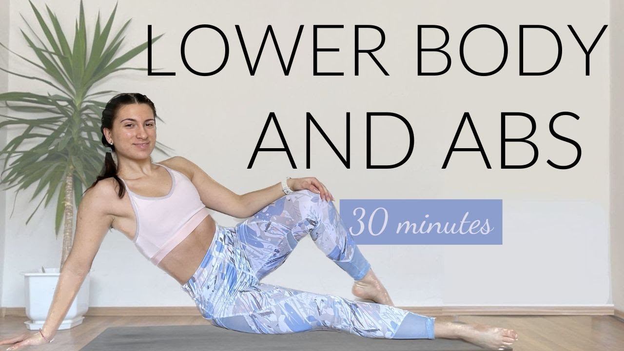 PILATES TONE - LOWER BODY+ABS | 30 Minute Home Workout - YouTube