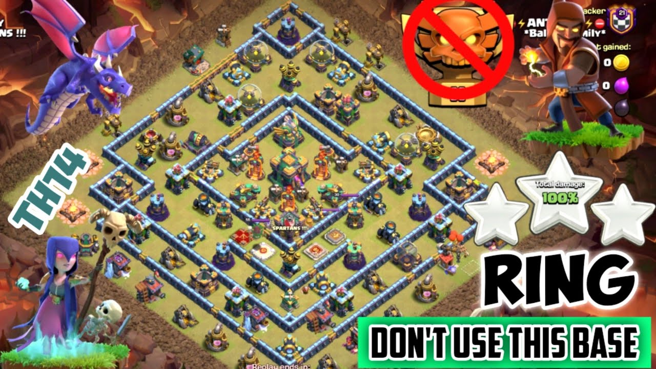 Don't Use This Th14 Ring Base #2 | Popular Th14 Cwl Base 3 Star | COC ...