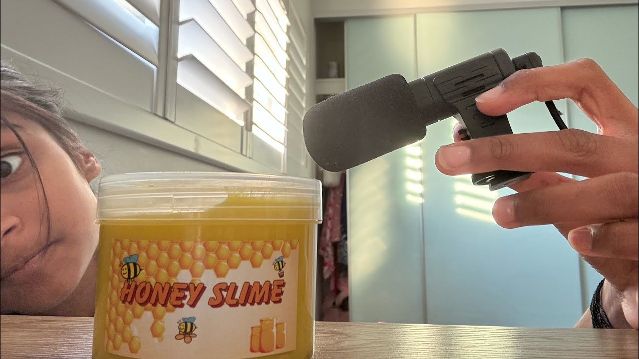 Asmr playing with slime (mic) - YouTube