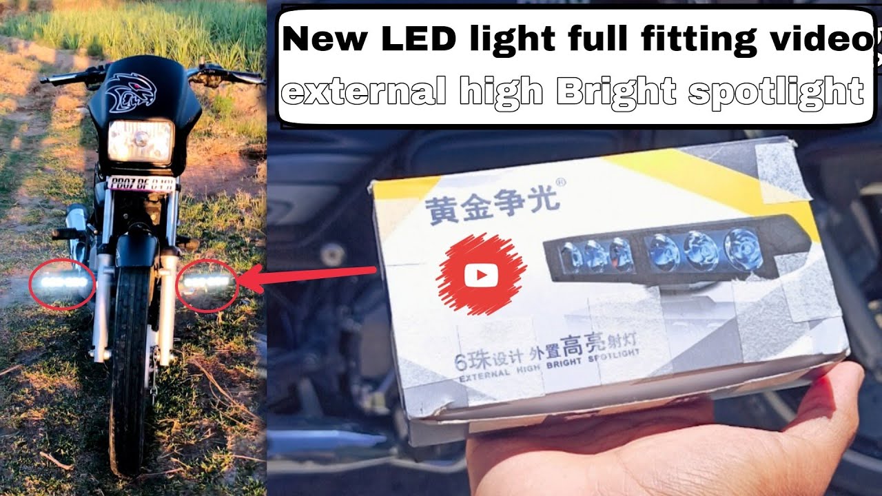 New led light For Splendor bike Modify | bright spotlight | New video ...