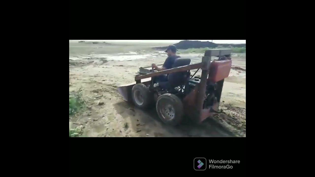 Самодельный Бортоповоротный Погрузчик на механике. - YouTube