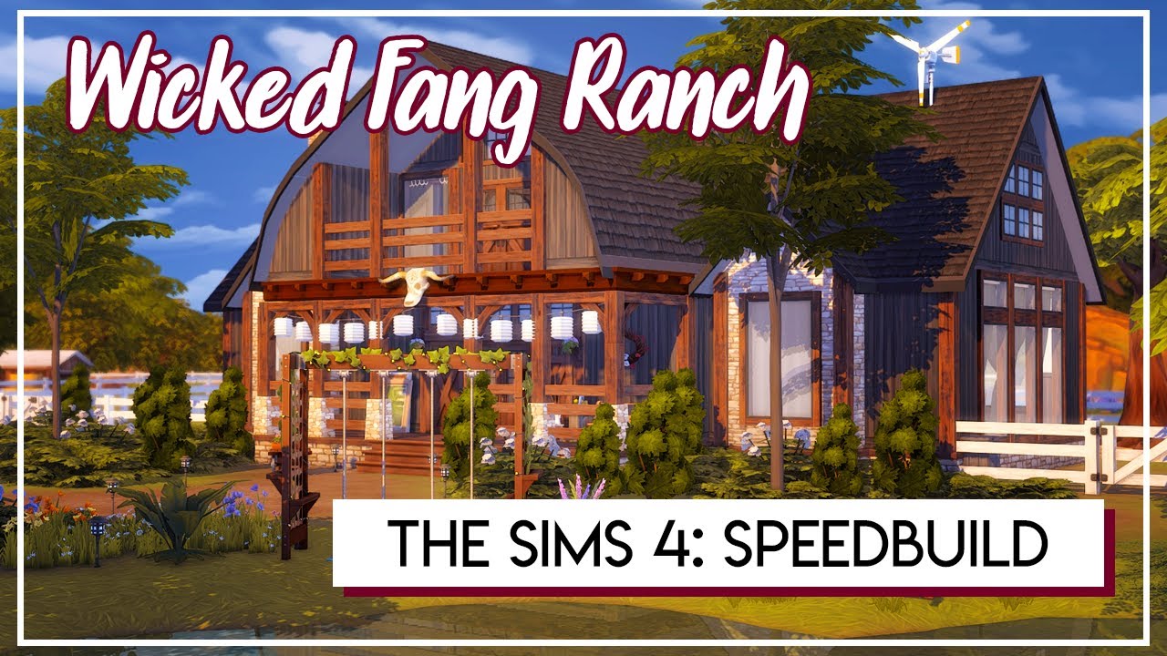 Wicked Fang Ranch 🦇🤠 The Sims 4 Speedbuild - YouTube
