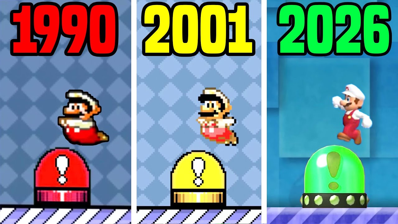 Super Mario World 1990 VS 2001 VS 2026 Comparison [New Super Mario ...