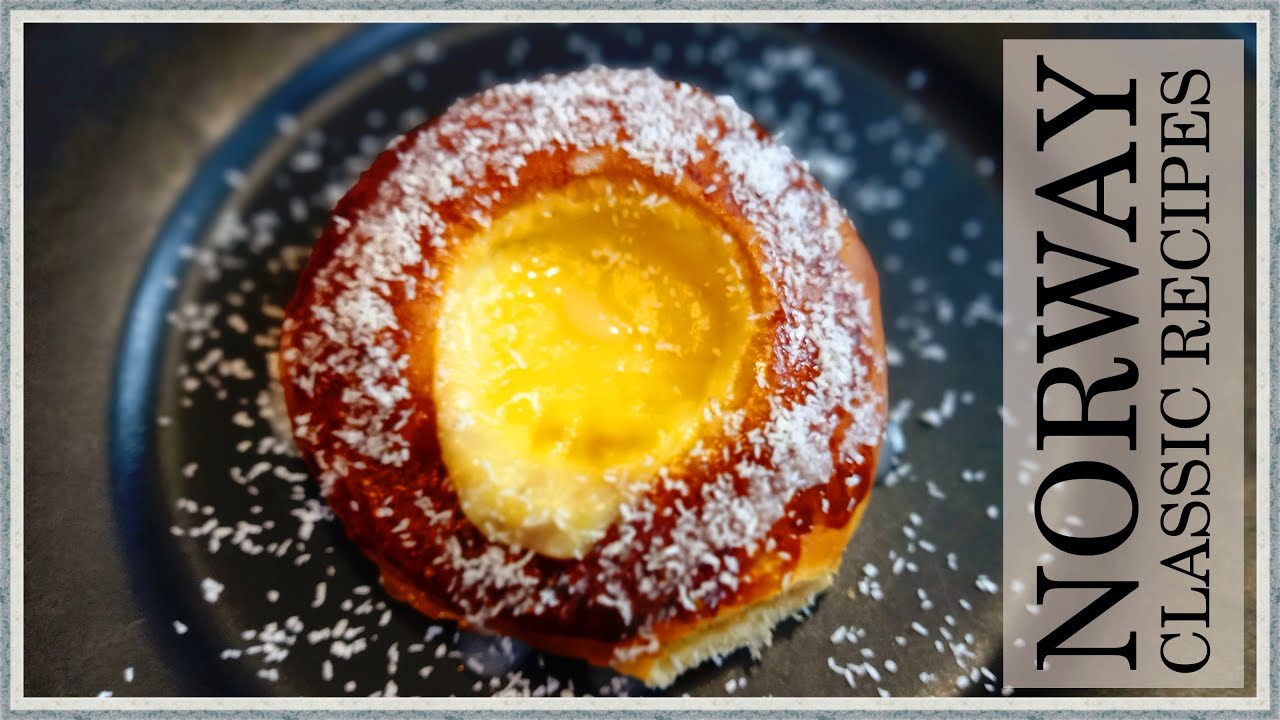 Skolebrød Recipe/Scoleboller Recipe/Norwegian sweet Buns with Custard ...