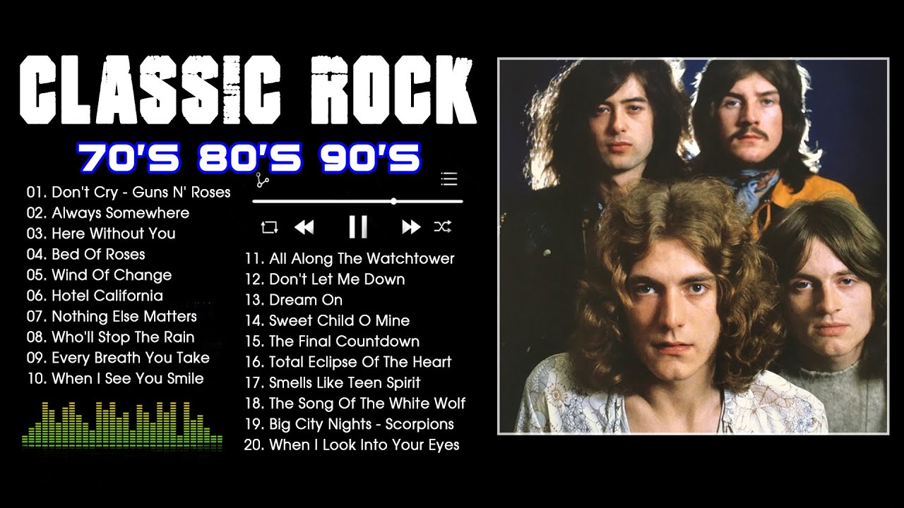 Classic Rock 70s 80s 90s Playlist || Top 100 Best Classic Rock Songs Of ...
