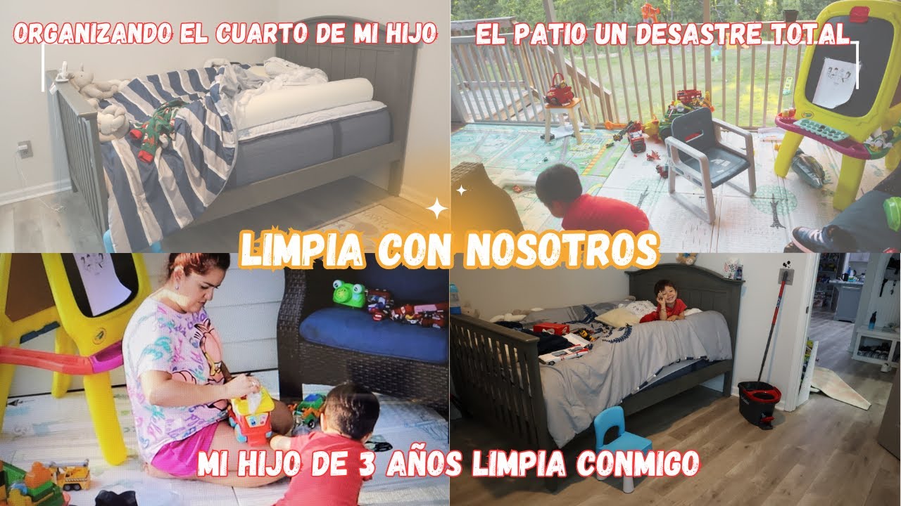 {🧹Limpieza y Organizacion DEL Cuarto de Mi hijo🧽} + Limpieza Profunda y ...