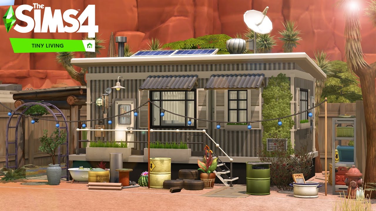 The Sims 4 / strangerville shack / speed build / tiny living / no CC # ...