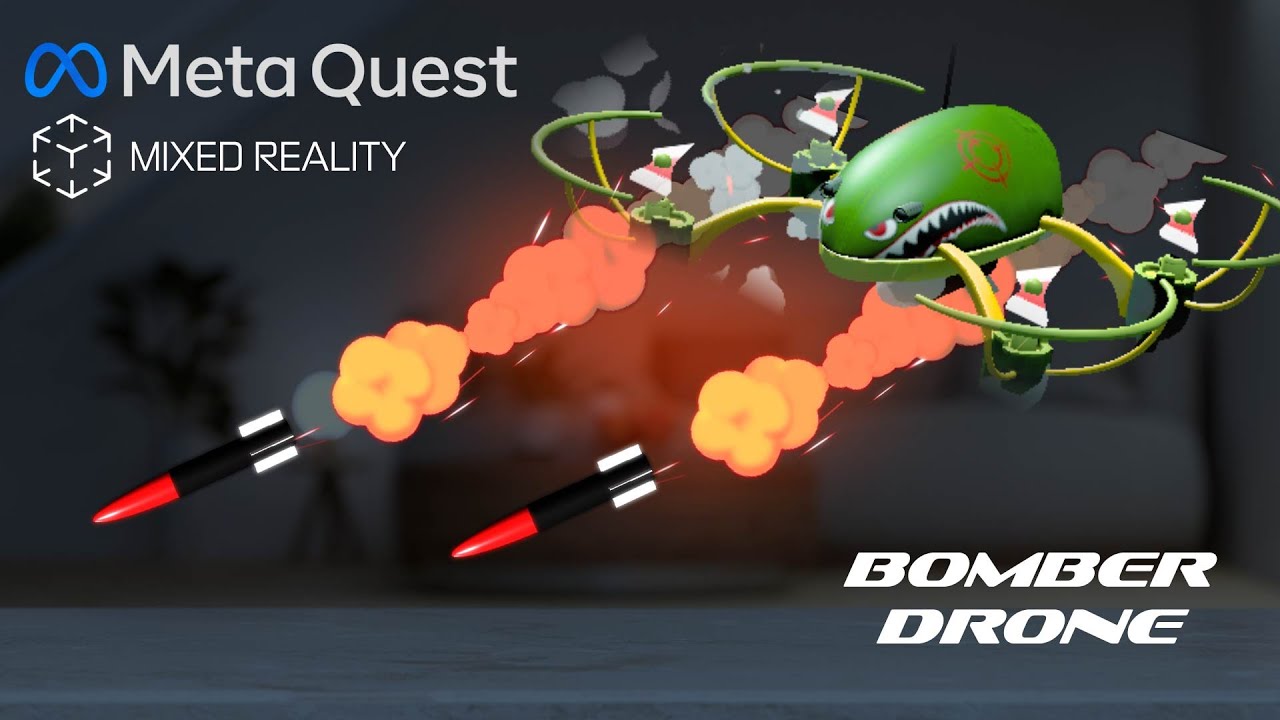 Quest 3 Mixed Reality App Bomber Drone IS HERE! - YouTube
