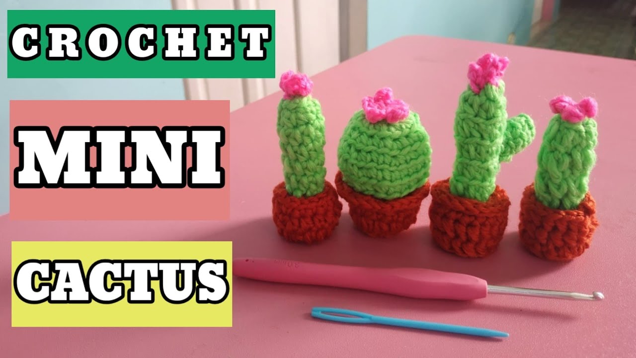 MINI CACTUS || CROCHET - YouTube