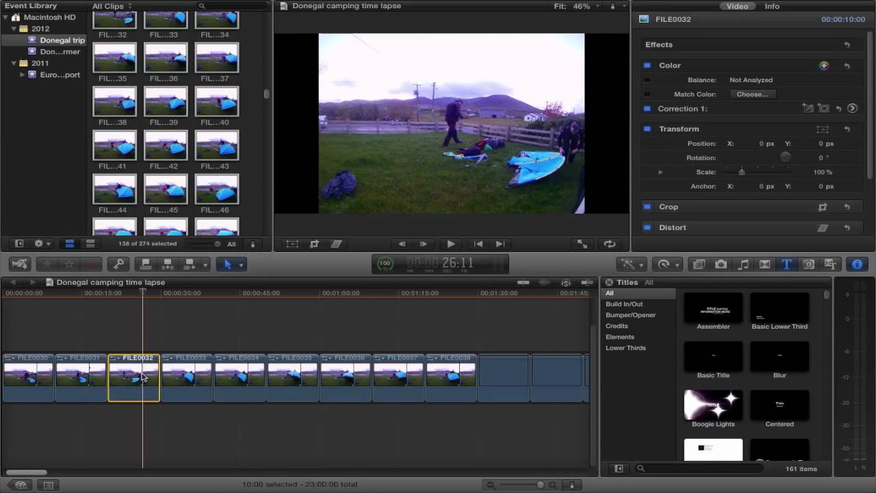 Final Cut Pro X Time-lapse tutorial + my Donegal time-lapse - YouTube