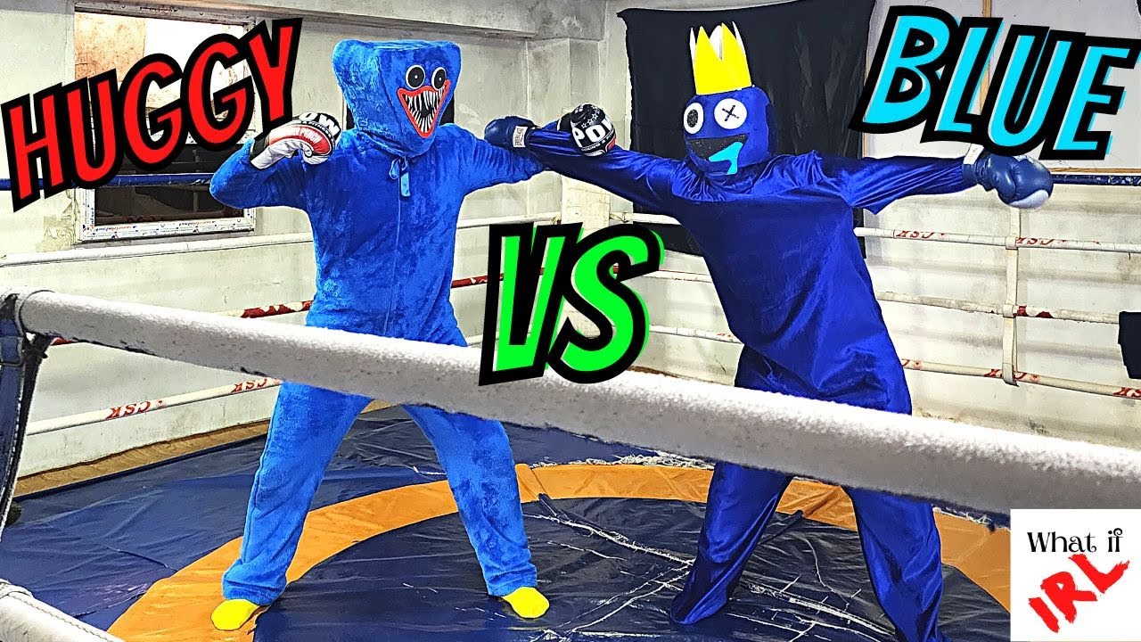 HUGGY WUGGY VS RAINBOW FRIENDS BLUE IN REAL LIFE - YouTube