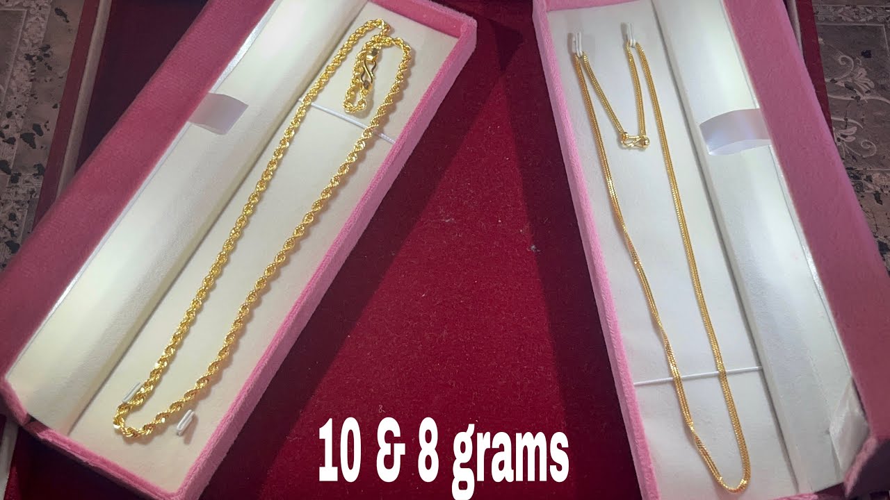 Gold chain design 8gm & 10gm for man and woman @SJJewellers - YouTube