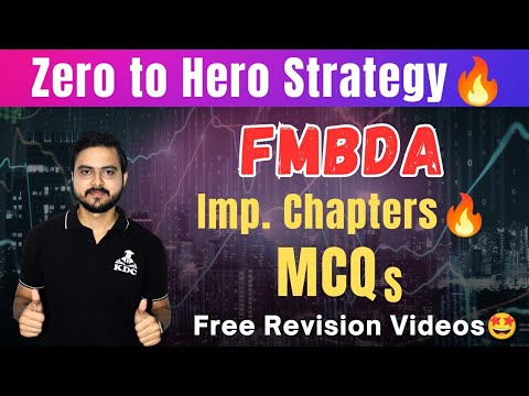 Zero to Hero - FMBDA Stretegy🔥 Important Chapters & MCQs With Solution ...