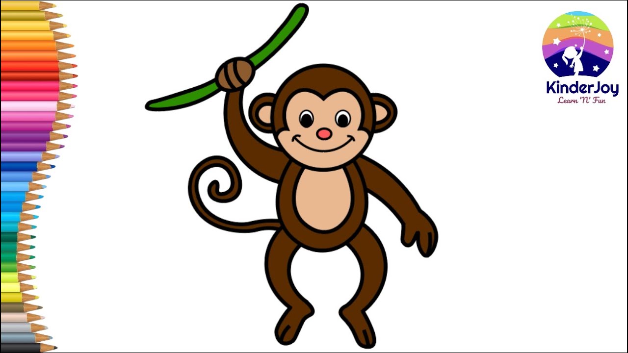 How to draw a Monkey for kids | Easy drawing |Step by step |# ...