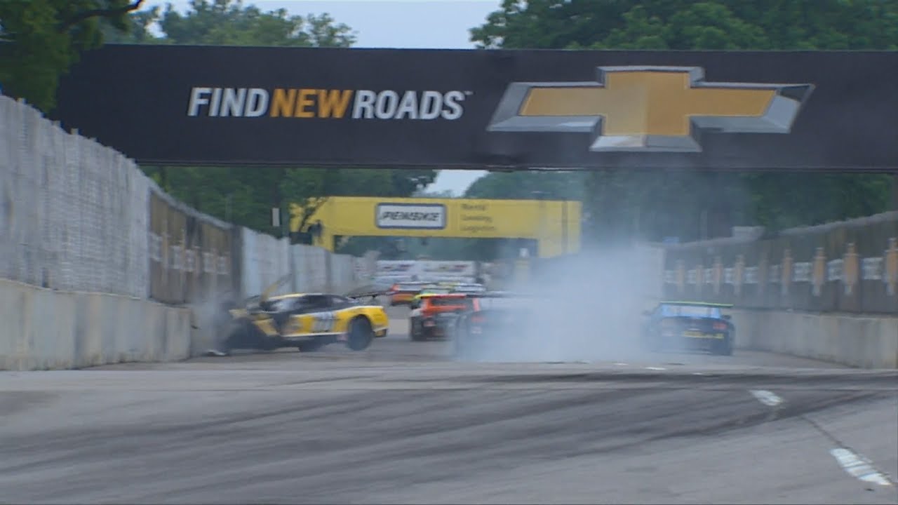 Trans Am Series (TA2) 2018. Race 2 Detroit Grand Prix. Restart Anthony ...