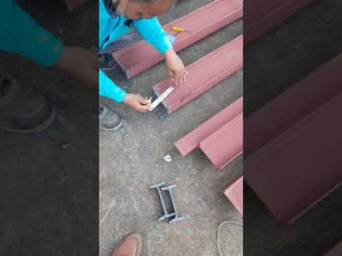 I beam cutting marking - YouTube