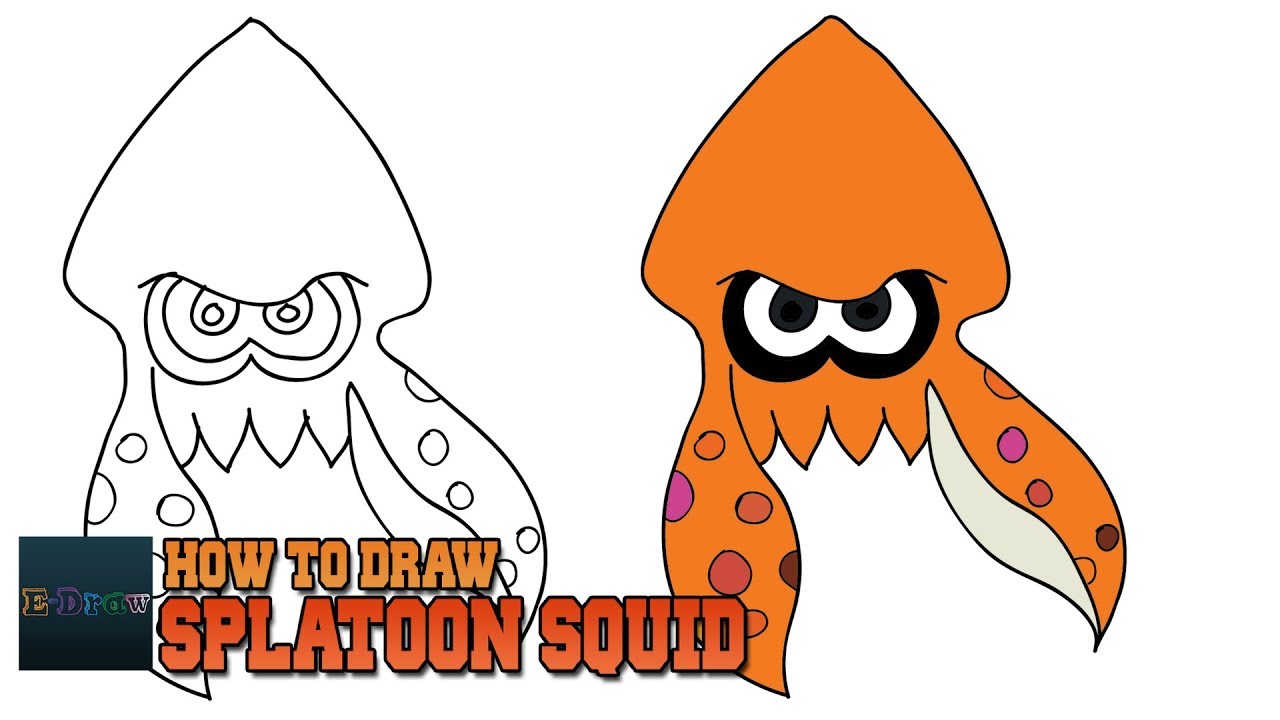 How to Draw Squid Splatoon | Art Tutorial Easy Step by Step For Kids ...