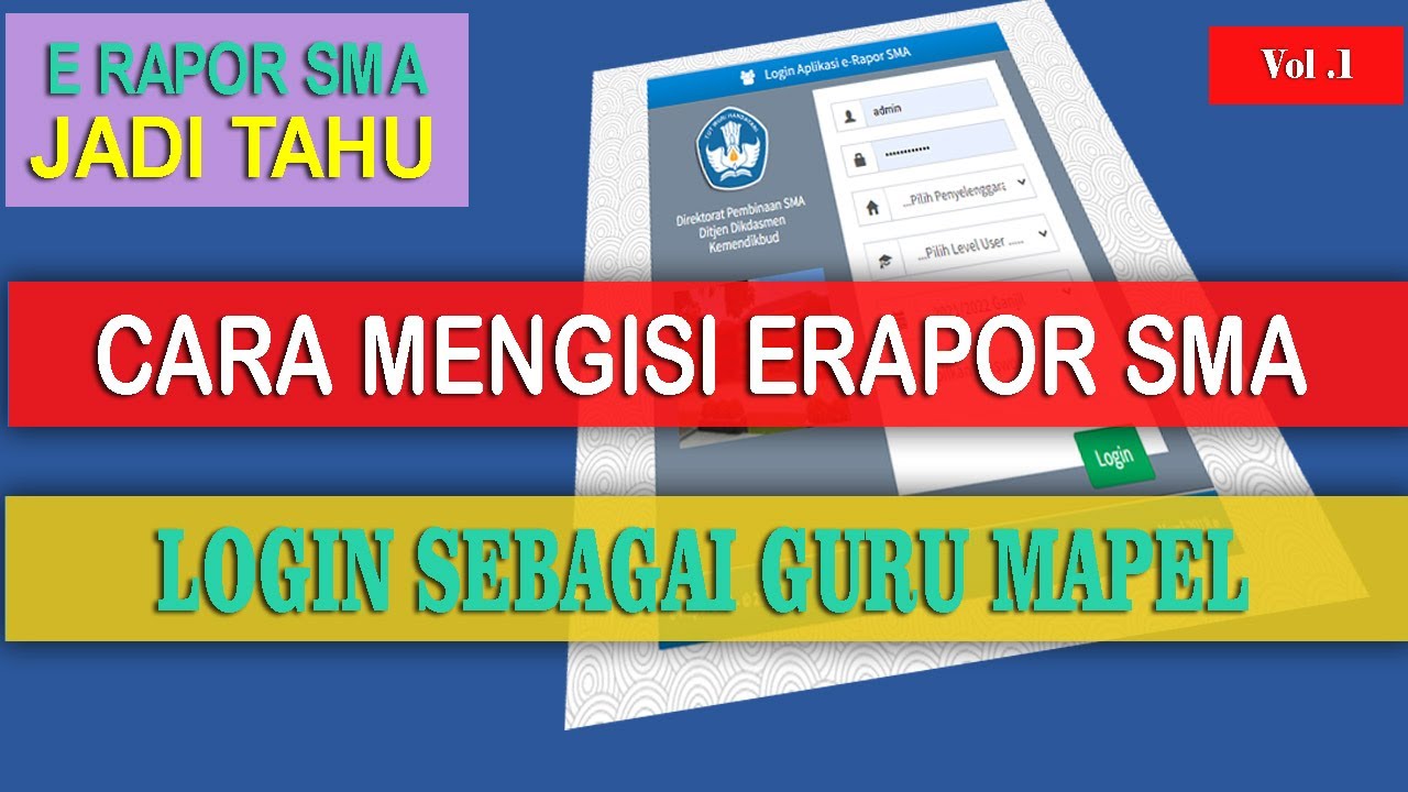 CARA MENGISI E RAPOR SMA- LOGIN SEBAGAI GURU | LENGKAP ! - YouTube