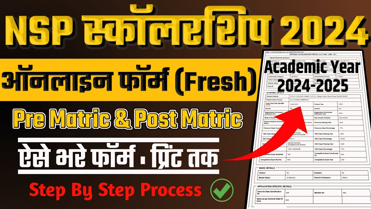 NSP Scholarship Apply online 2024-25 🔥 | NSP Form Fill Up 2024-25 | NSP ...