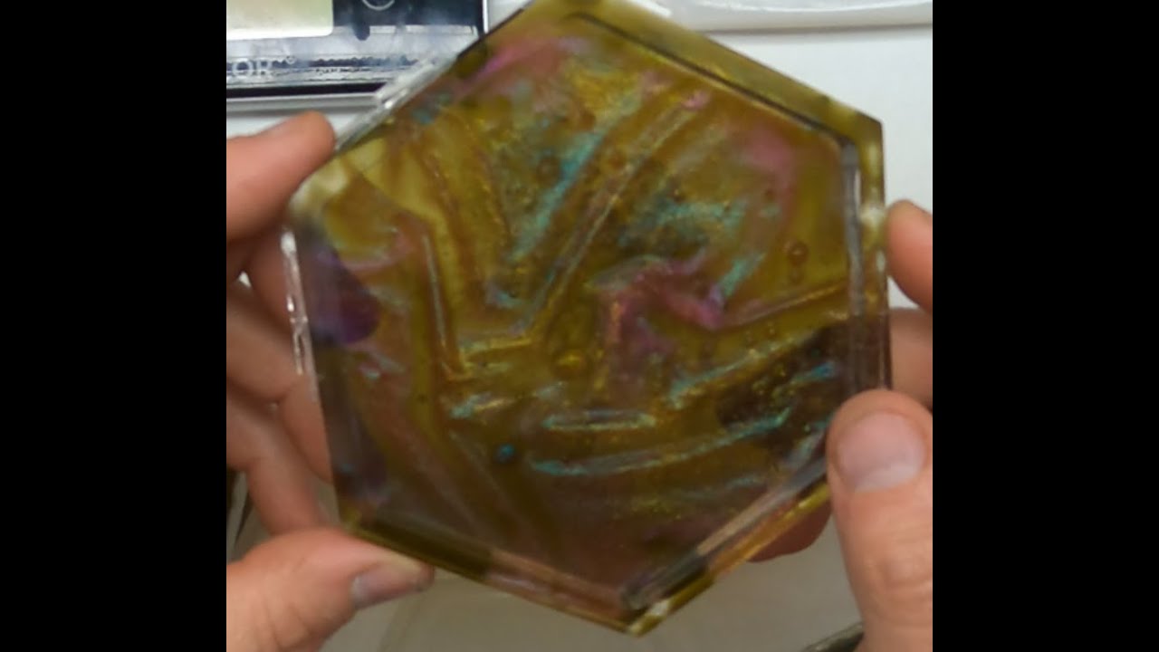 Metallic Oil Slick Effect Coaster Color Shifting Resin Art | Epoxy ...